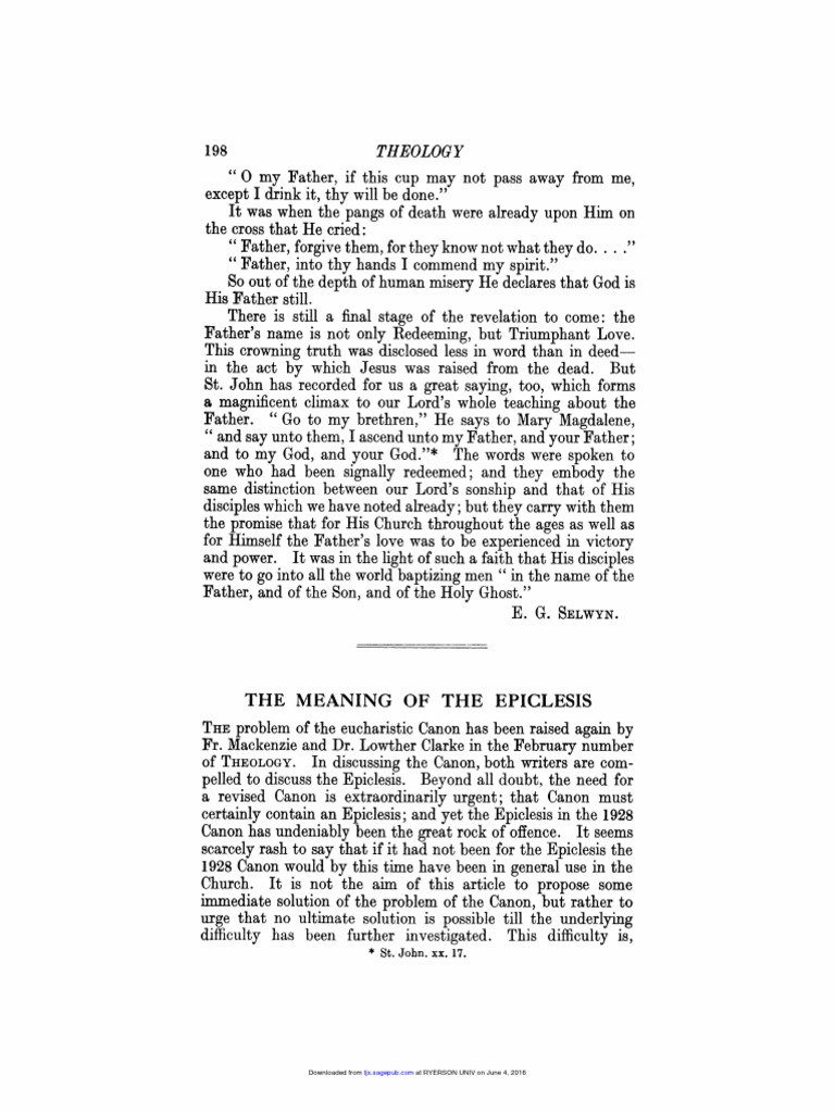 Theology: The Meaning of The Epiclesis | PDF | Eucharist | Sacrifice