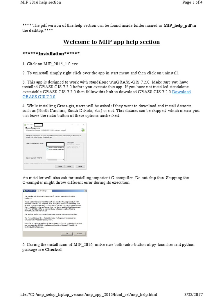 Welcome To MIP App Help Section: Installation | PDF | Command Line ...