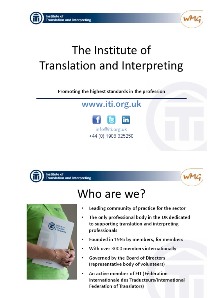 The Institute of Translation and Interpreting: Promoting The Highest ...
