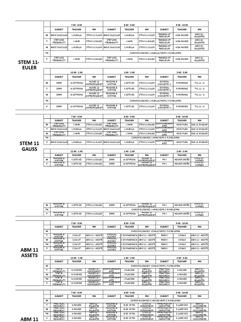 Sched - 2nd | PDF | Academia | Science