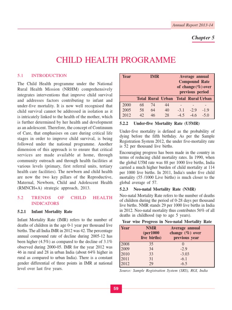 Child Health Program | PDF | Child Mortality | Infant Mortality