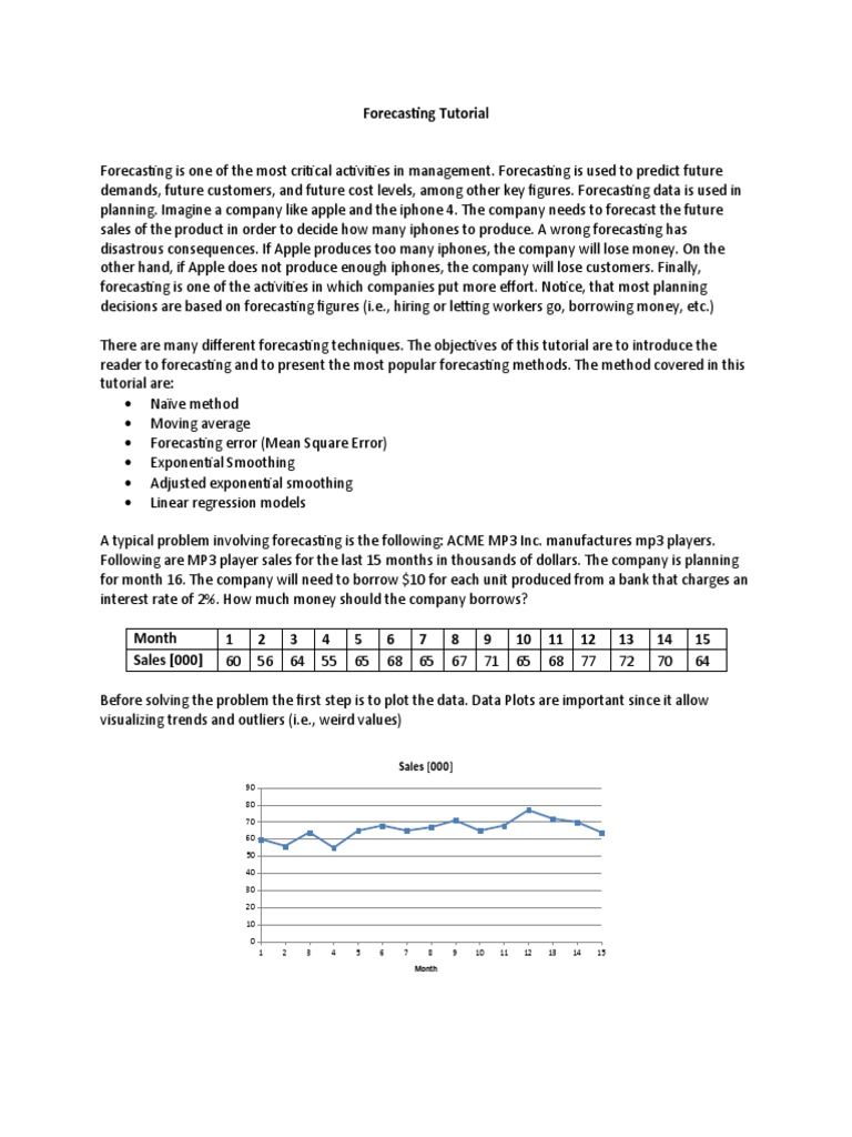 Forecasting Tutorial Script | PDF | Forecasting | Mean Squared Error