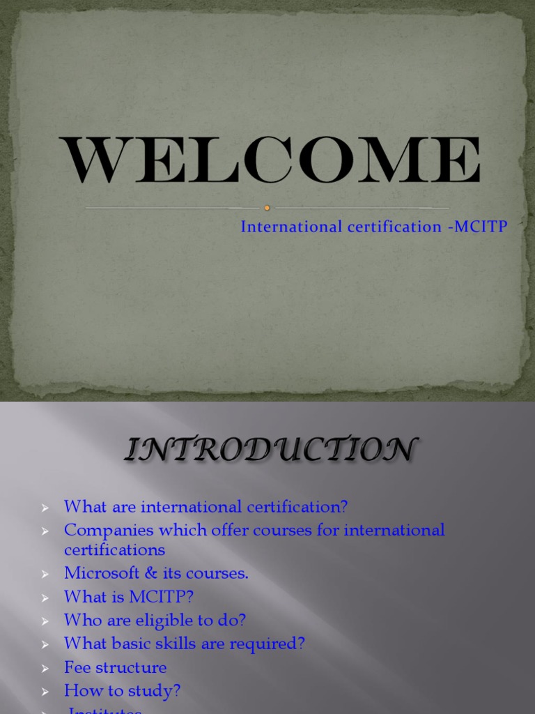 MCITP Certification Overview and Benefits | PDF | Microsoft Certified ...