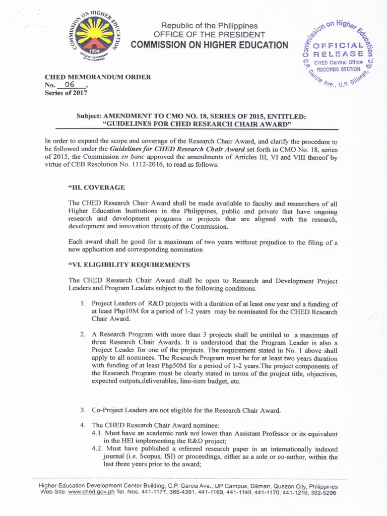 CHED Research | PDF