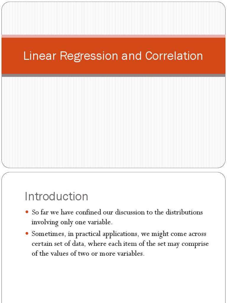 Linear Regression and Corelation (1236) | PDF | Correlation And Dependence | Regression Analysis