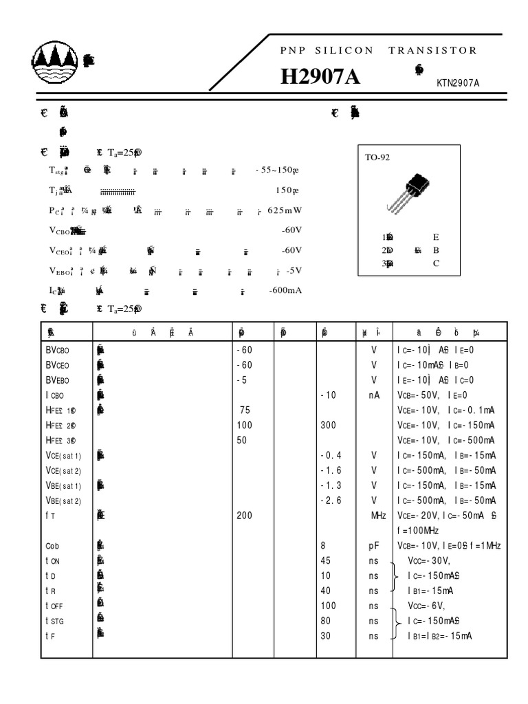 Datasheet - HK H2907a 4409245 | PDF