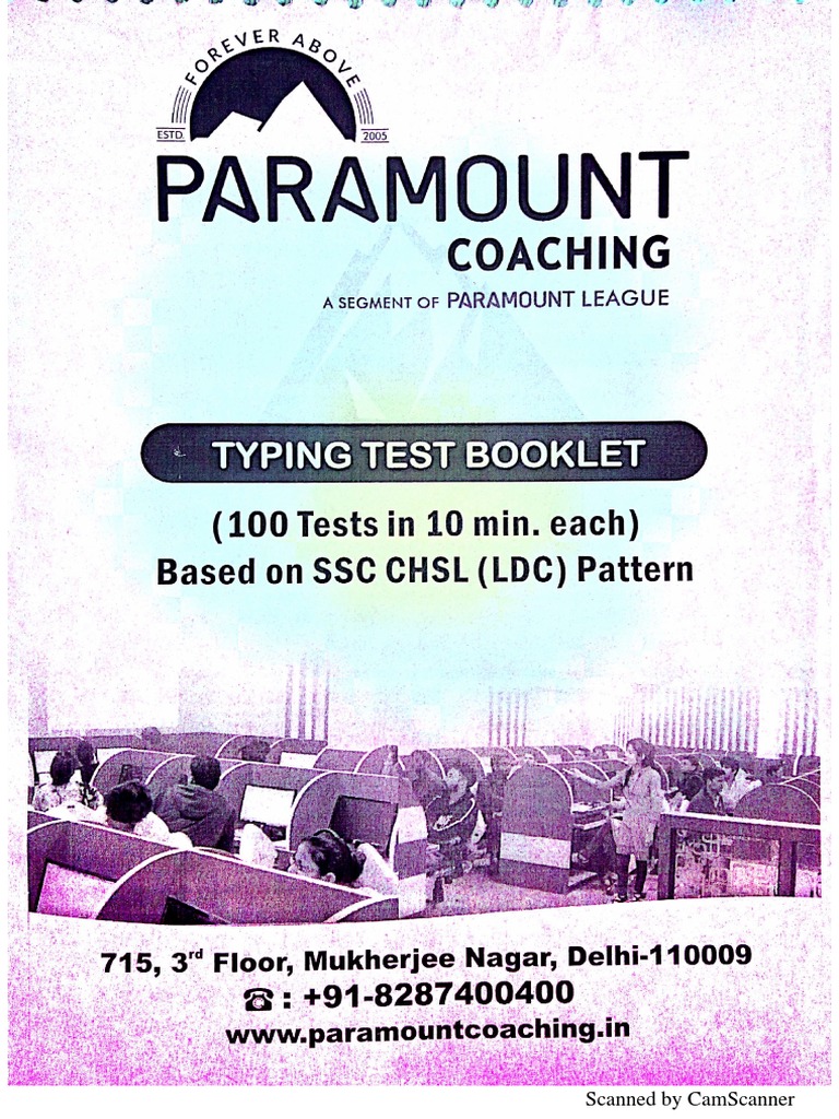 Typing Test Booklet Paramount PDF | PDF