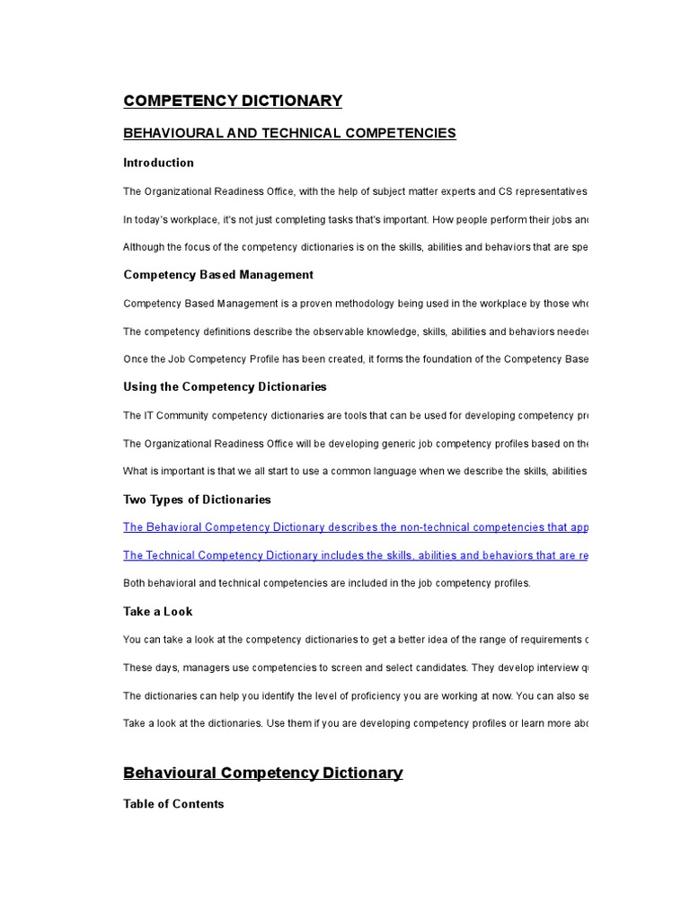 Competency Master | PDF | Competence (Human Resources) | Goal