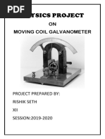Moving Coil Galvanometer With Diagram | PDF