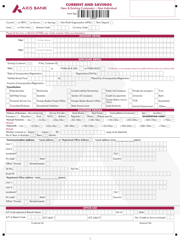 Account Opening Form | PDF | Identity Document | Cheque
