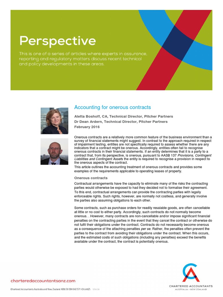 Accountingfor Onerous Contracts | PDF | Lease | Private Law