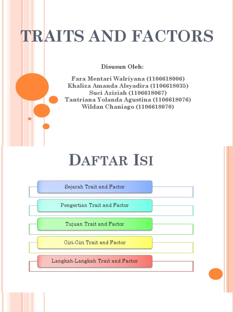 Trait and Factor | PDF