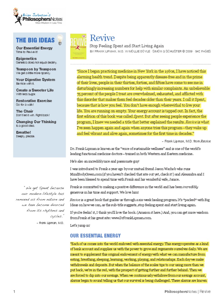 Revive PDF | PDF | Sucrose | Optimism