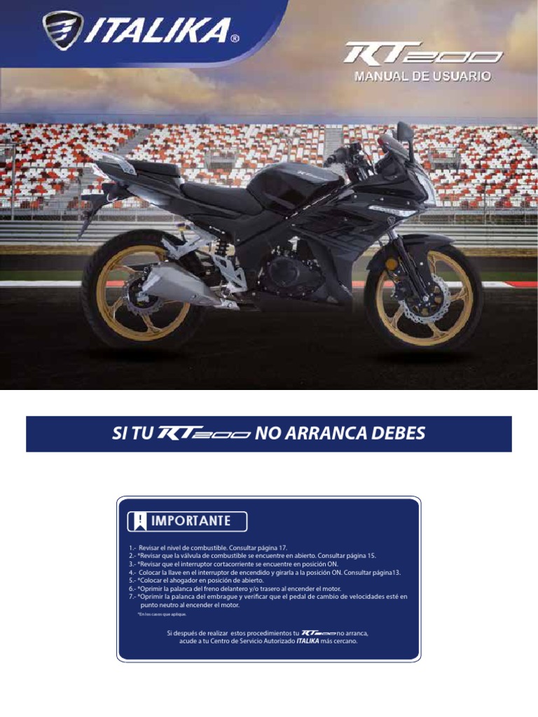 RT200 | PDF | Embrague | Gasolina