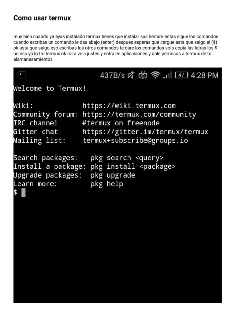 Cómo Usar Termux | PDF
