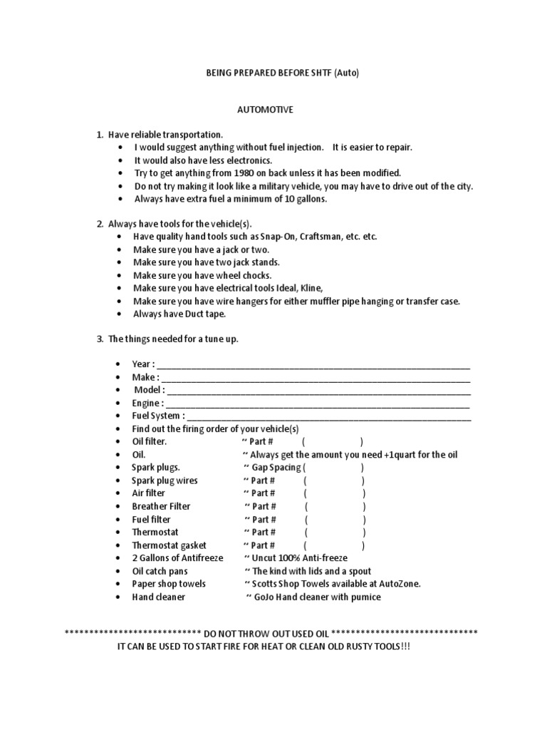 Being Prepared Before SHTF PDF | PDF | Rotating Machines ...