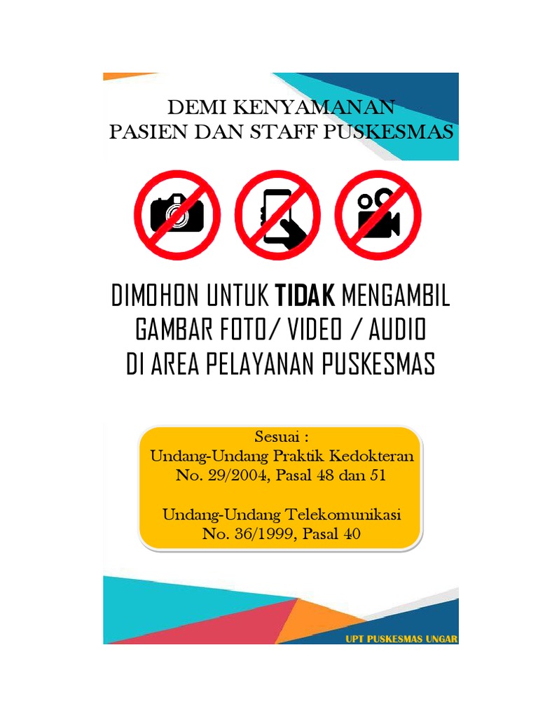 Poster Dilarang Foto | PDF