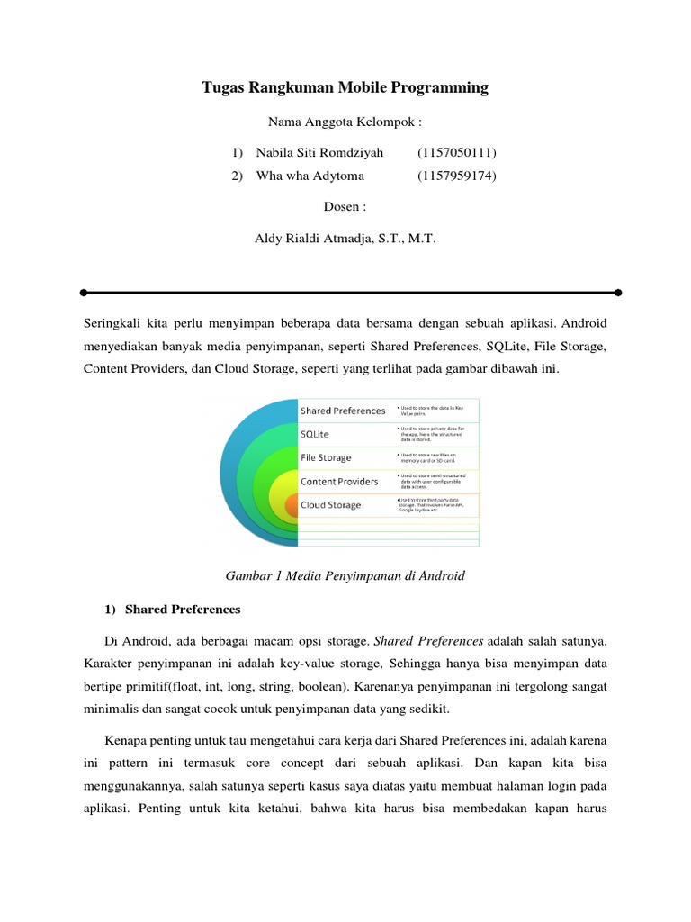 Tugas Rangkuman Mobile Programming | PDF