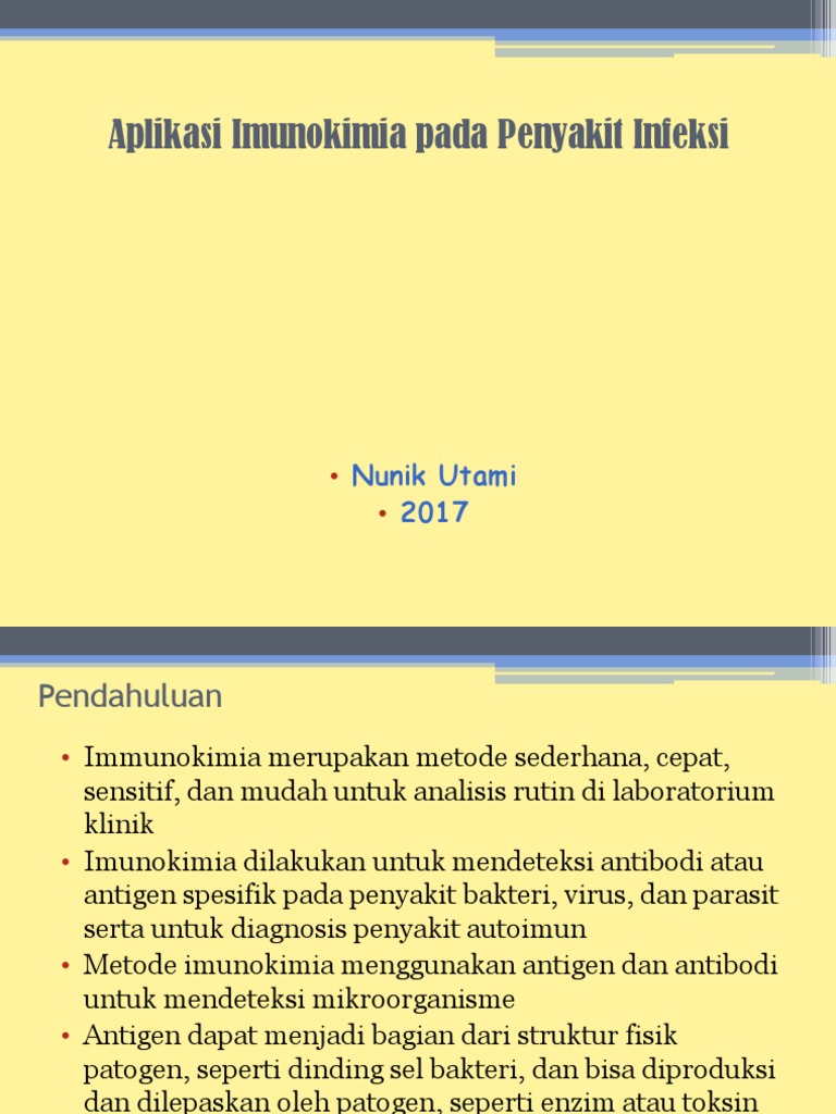 Aplikasi Imunokimia Pada Penyakit Infeksi | PDF