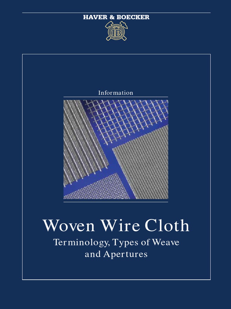 Woven Wire Cloth: Terminology, Types of Weave and Apertures | PDF ...
