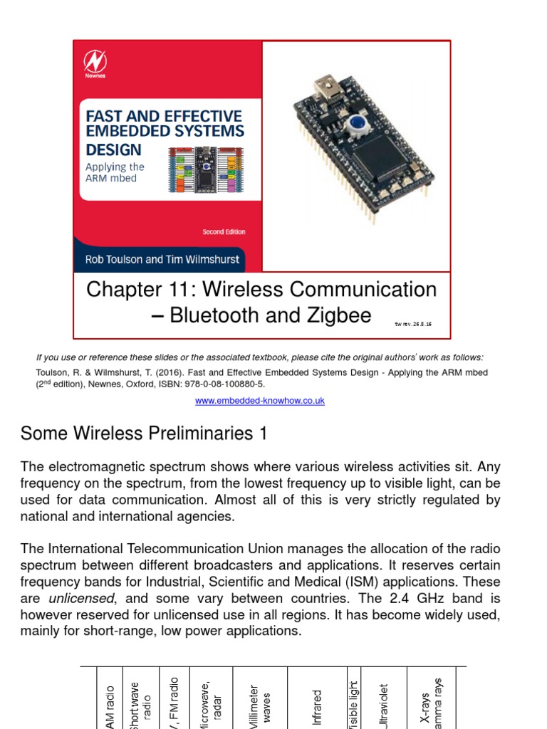 Chapter 11: Wireless Communication - Bluetooth and Zigbee | PDF ...