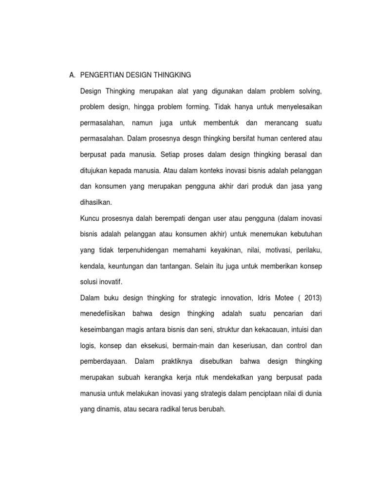 Pengertian Design Thingking | PDF
