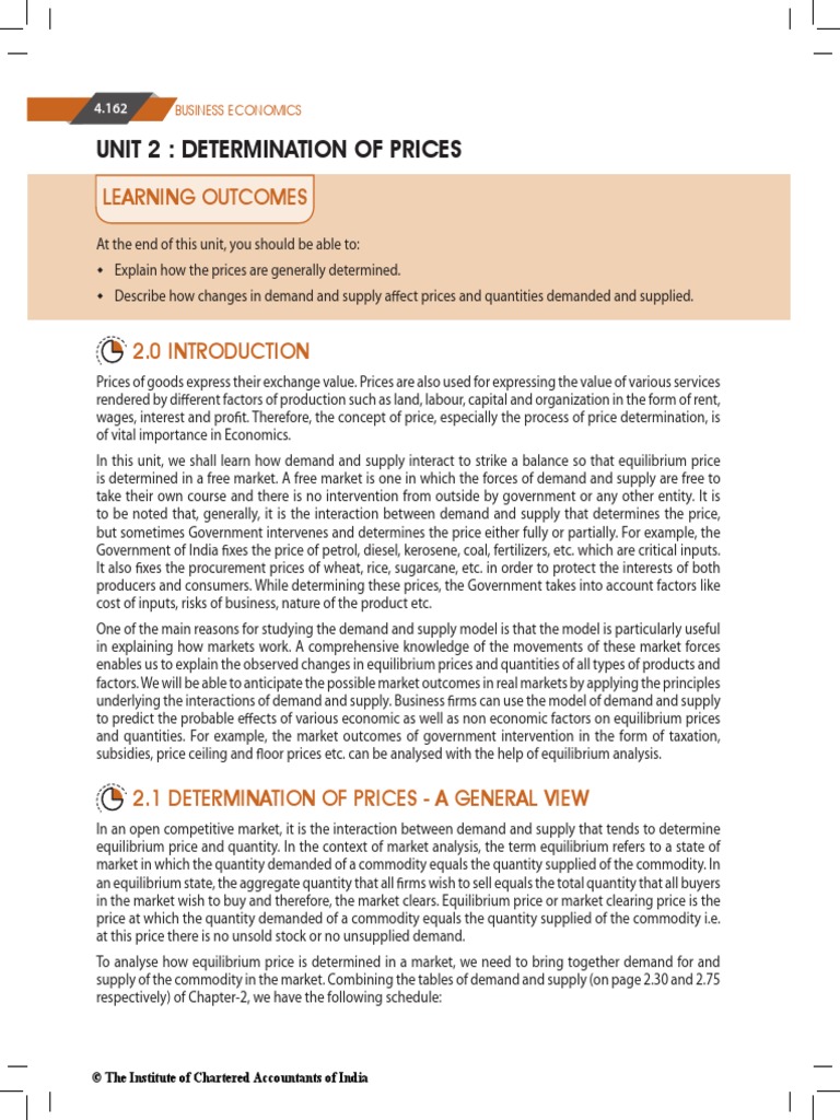 Determination of Prices | PDF | Supply And Demand | Economic Equilibrium