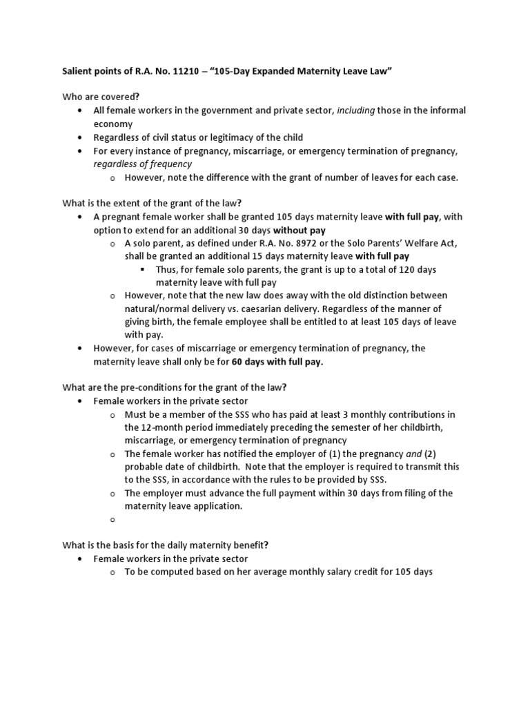 Salient Points of RA 11210 | PDF