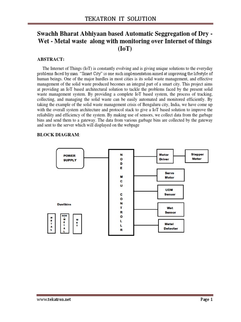 37.SMART DUSTBIN Dryand Wet | PDF