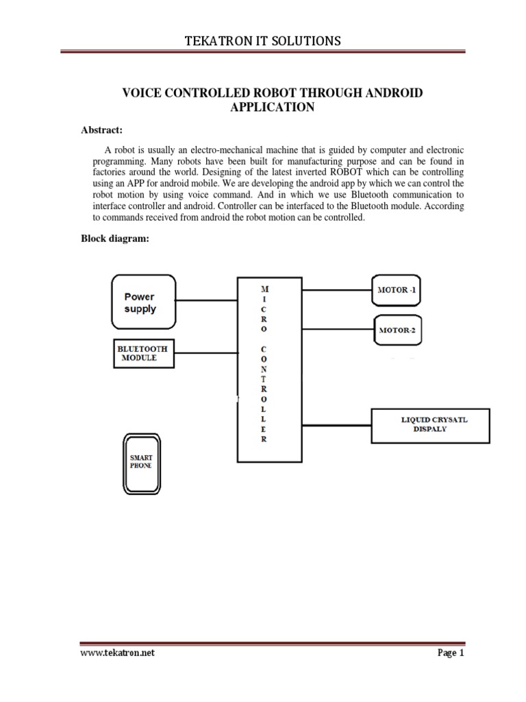 24.voice Controlled Robot Through Android Application | PDF