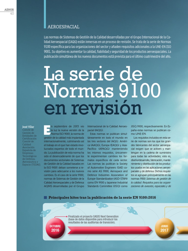 Nueva Iso 9100 Criterios de Partida PDF | PDF | Aeronáutica | Aeroespacial