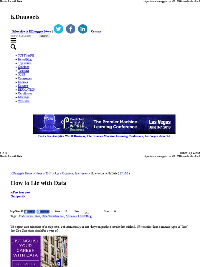 How To Lie With Data | PDF | Artificial Intelligence | Intelligence (AI ...