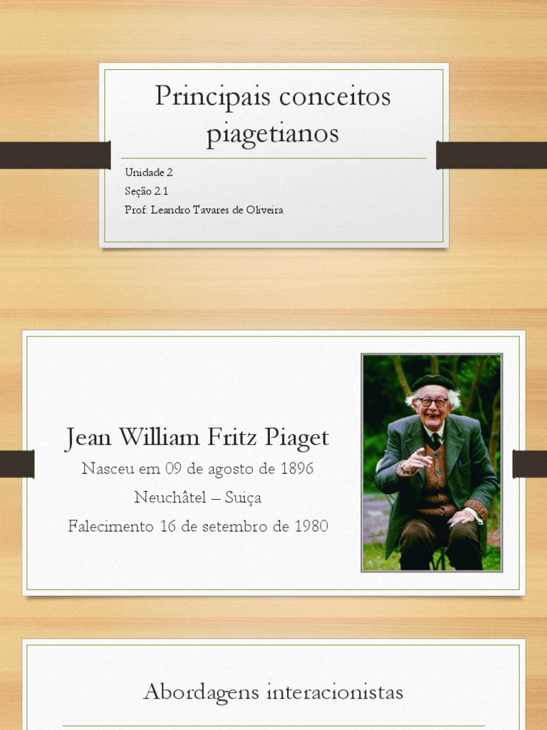Principais Conceitos Piagetianos Pdf Pensamento Aprendizado