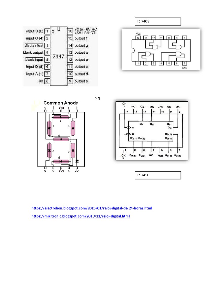 Esquema Ic 7490 7447 7408 | PDF