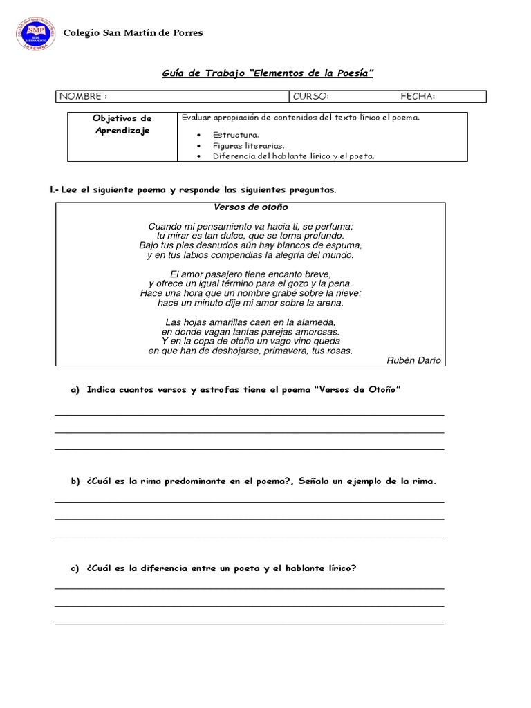 Guia Del Poema | PDF | Rima | Poesía