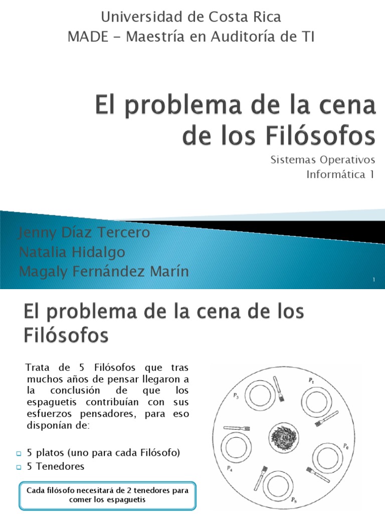 El Problema de La Cena de Los Filosofos | PDF | Áreas de informática ...