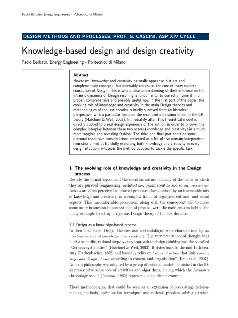 CK Design Methodology | Download Free PDF | Design | Design Methods