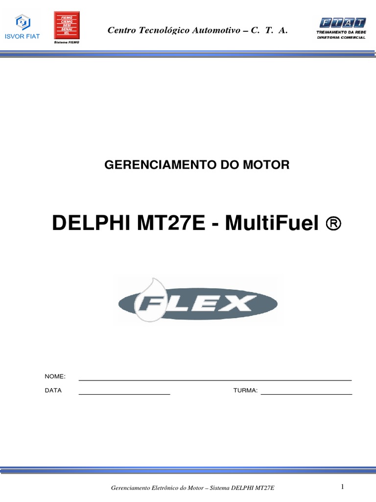 Sistema Delphi MT27E PDF | PDF | Motores | Oxigênio