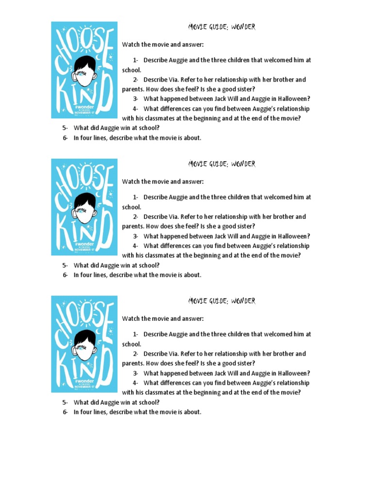 Movie Guide Wonder | PDF