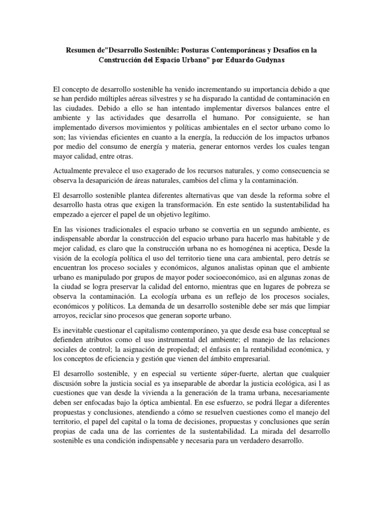 Eduardo Gudynas | PDF | Desarrollo sostenible | Sustentabilidad