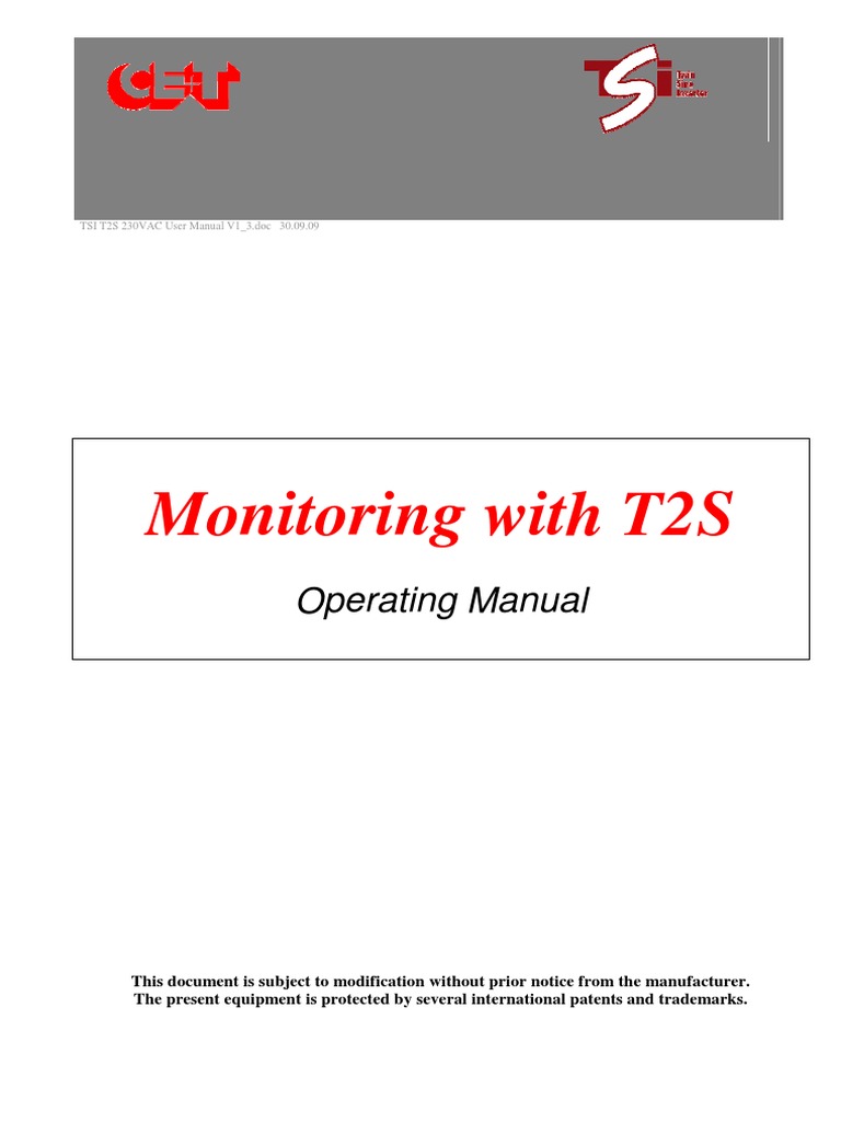 Monitoring With T2S: Operating Manual | PDF | Power Inverter ...