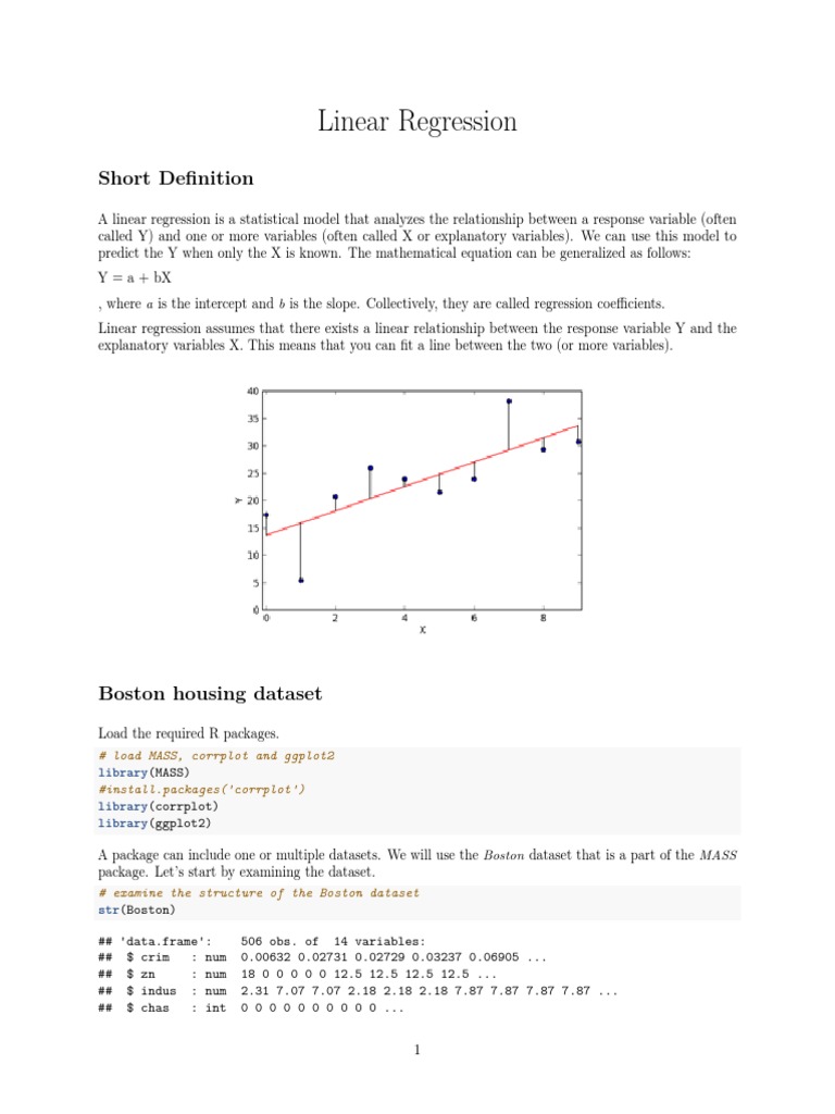 Linear Regression | PDF | Errors And Residuals | Coefficient Of Determination