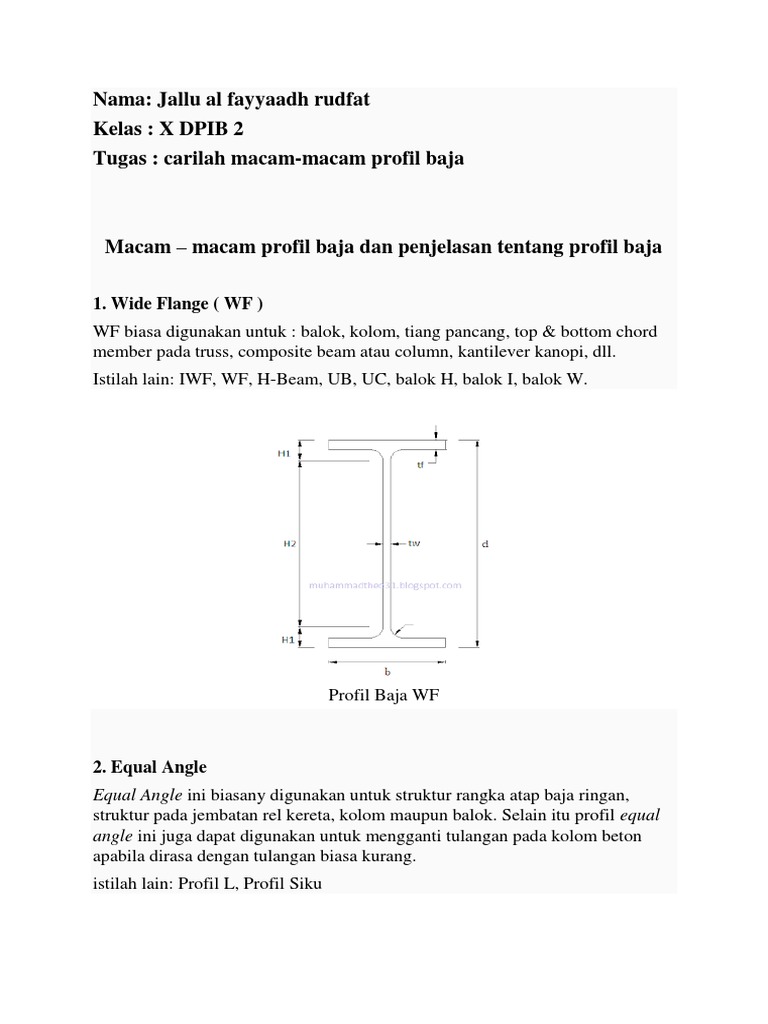 Macam Macam Profil Baja | PDF