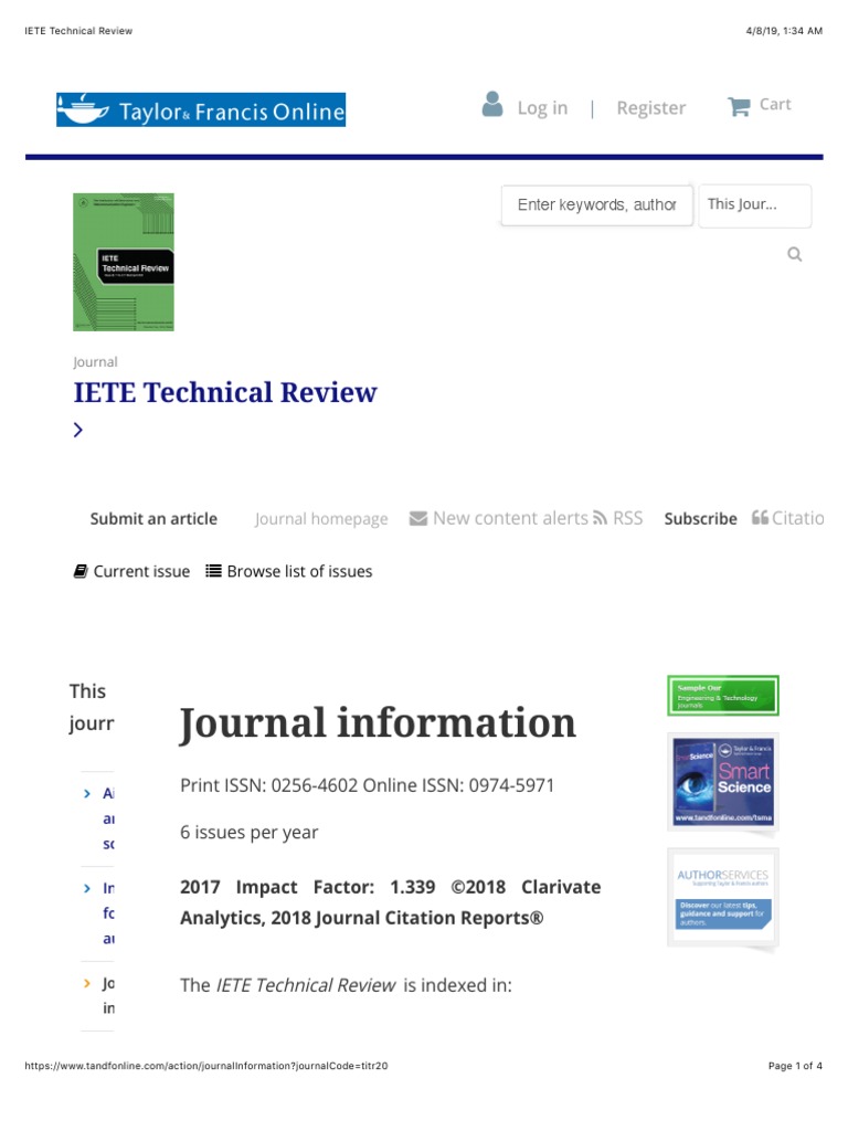 IETE Technical Review | Download Free PDF | Academic Journal | Academia