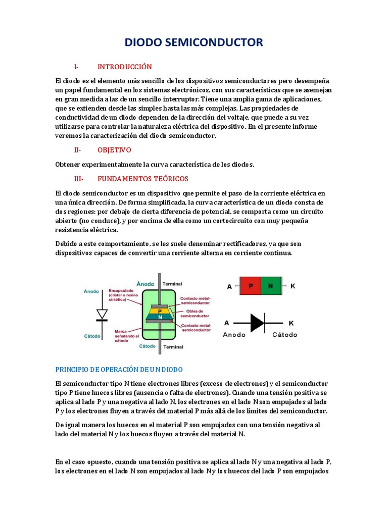 Diodo Semiconductor | PDF | Diodo | Semiconductores