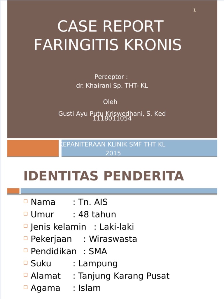 Faringitis Kronik | PDF