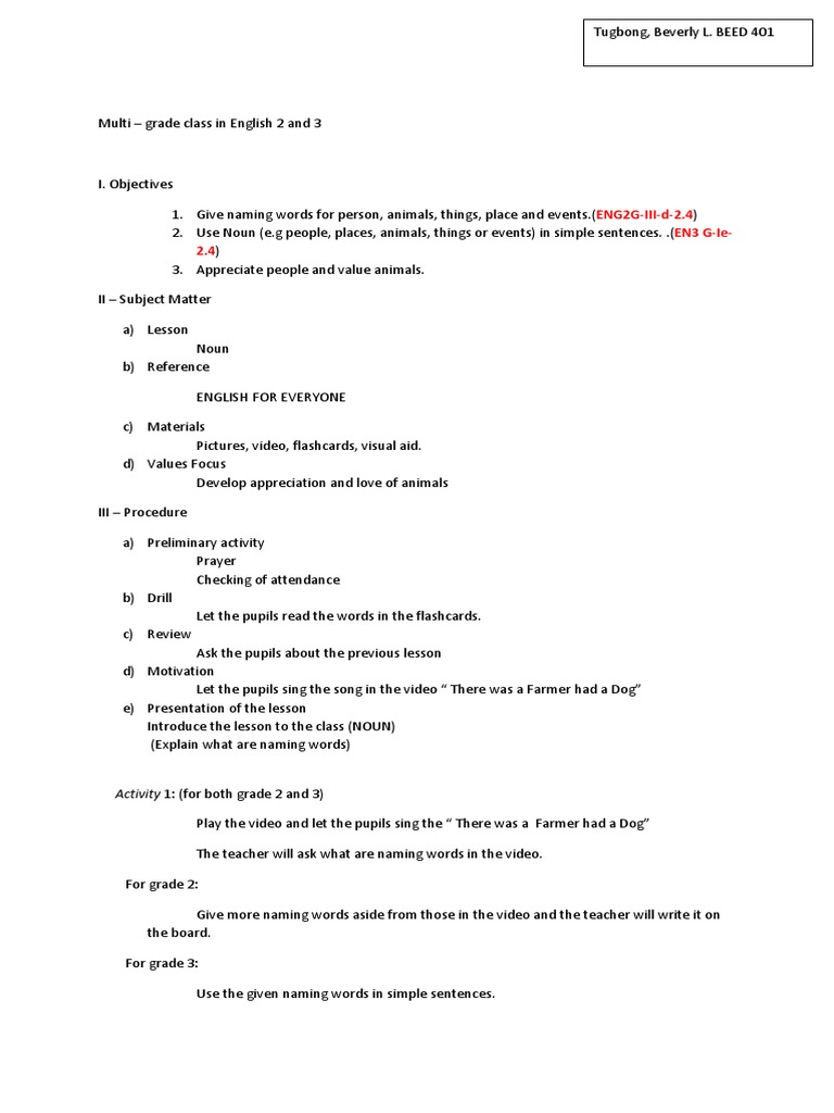 Multi Lesson Plan | PDF | Lesson Plan | Teachers