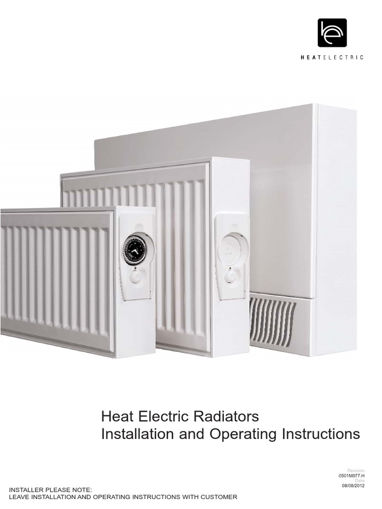 Heat Electric Radiators Installation and Operating Instructions | PDF ...