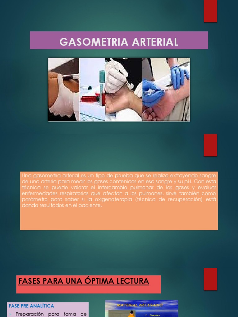 Técnica y Procedimiento de Gasometría Arterial | PDF | Fisiología ...