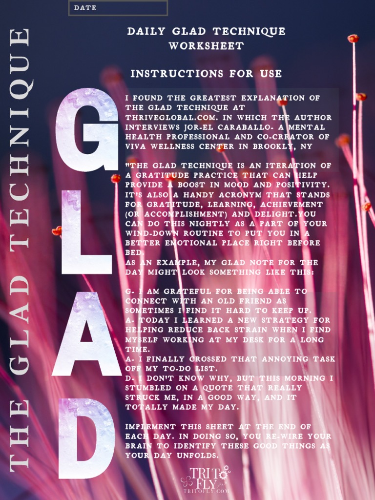 The Glad Technique Pink | PDF | Business | Self-Improvement